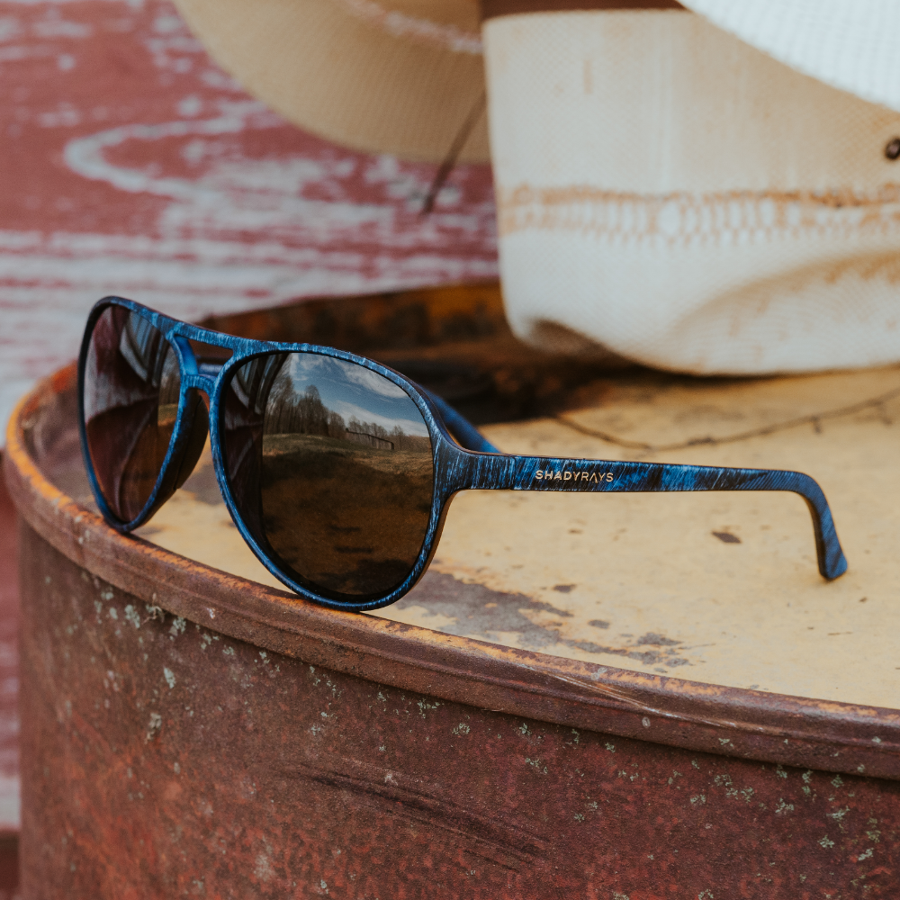 Aviator Crossover - Denim Polarized – Shady Rays® | Polarized Sunglasses