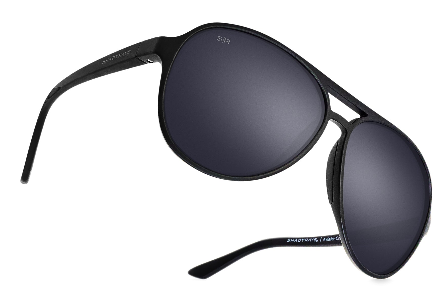 Aviator Crossover - Blackout Polarized – Shady Rays® | Polarized Sunglasses