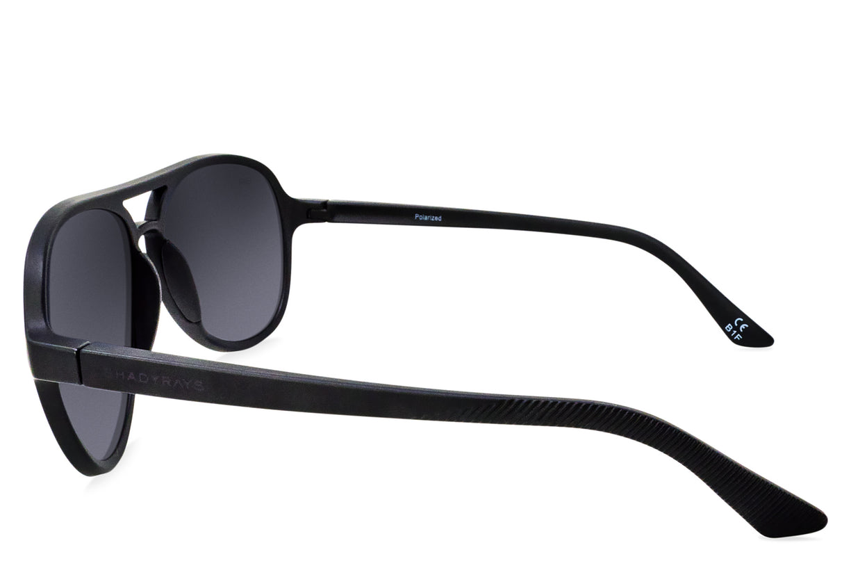 Aviator Crossover - Blackout Polarized – Shady Rays® | Polarized Sunglasses